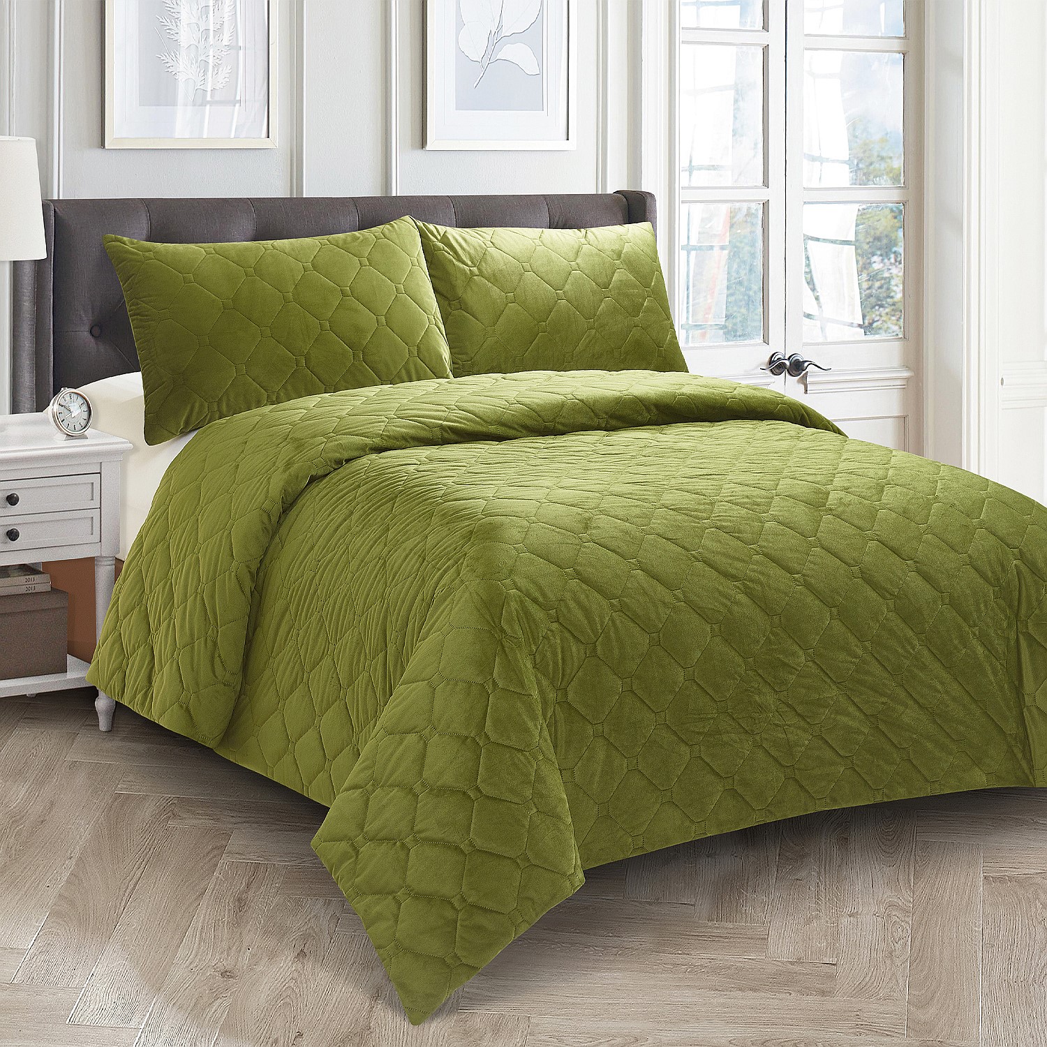 Solace Billie Velvet Embossed Duvet Cover