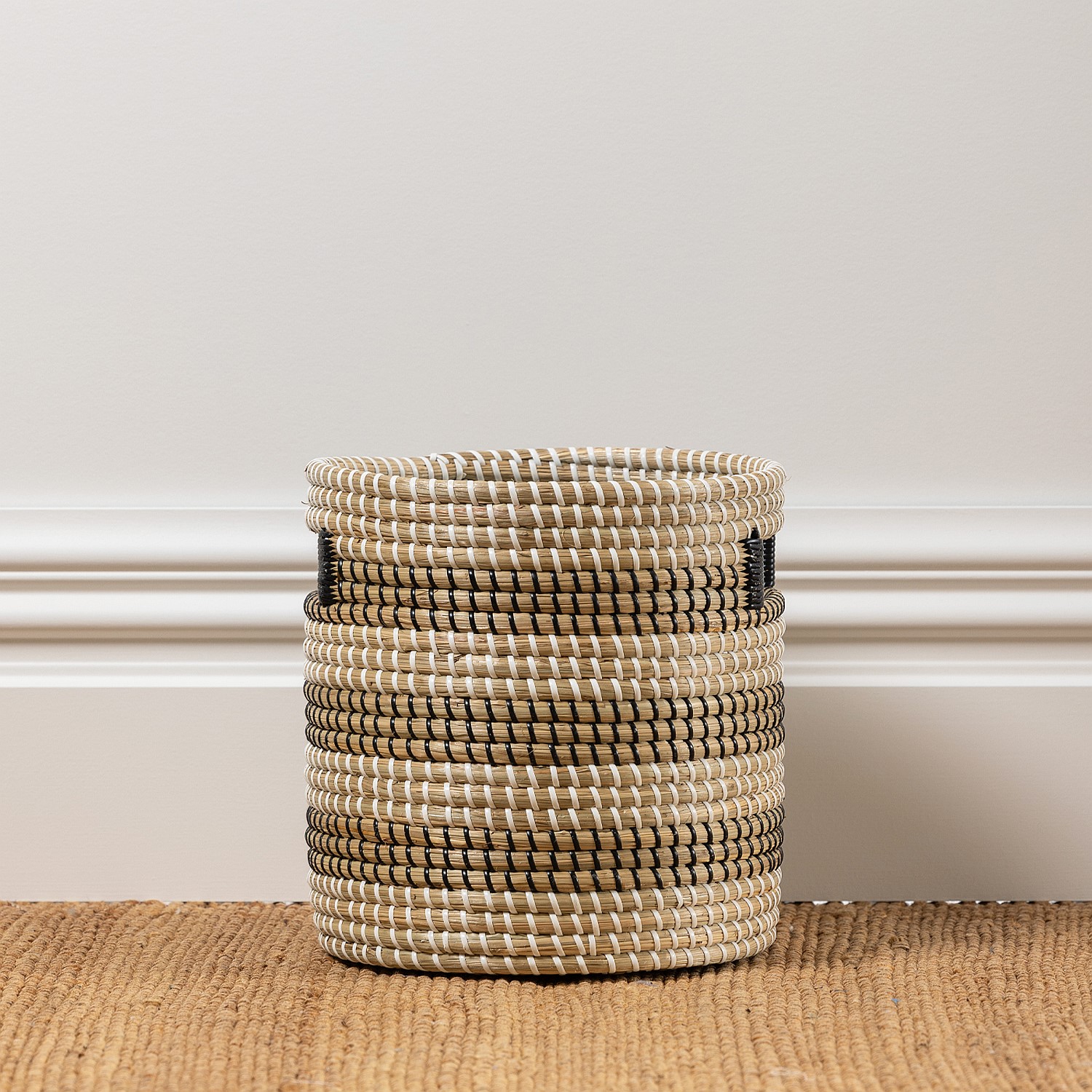 Baskets & Hampers - Design Republique Striped Seagrass Basket Small