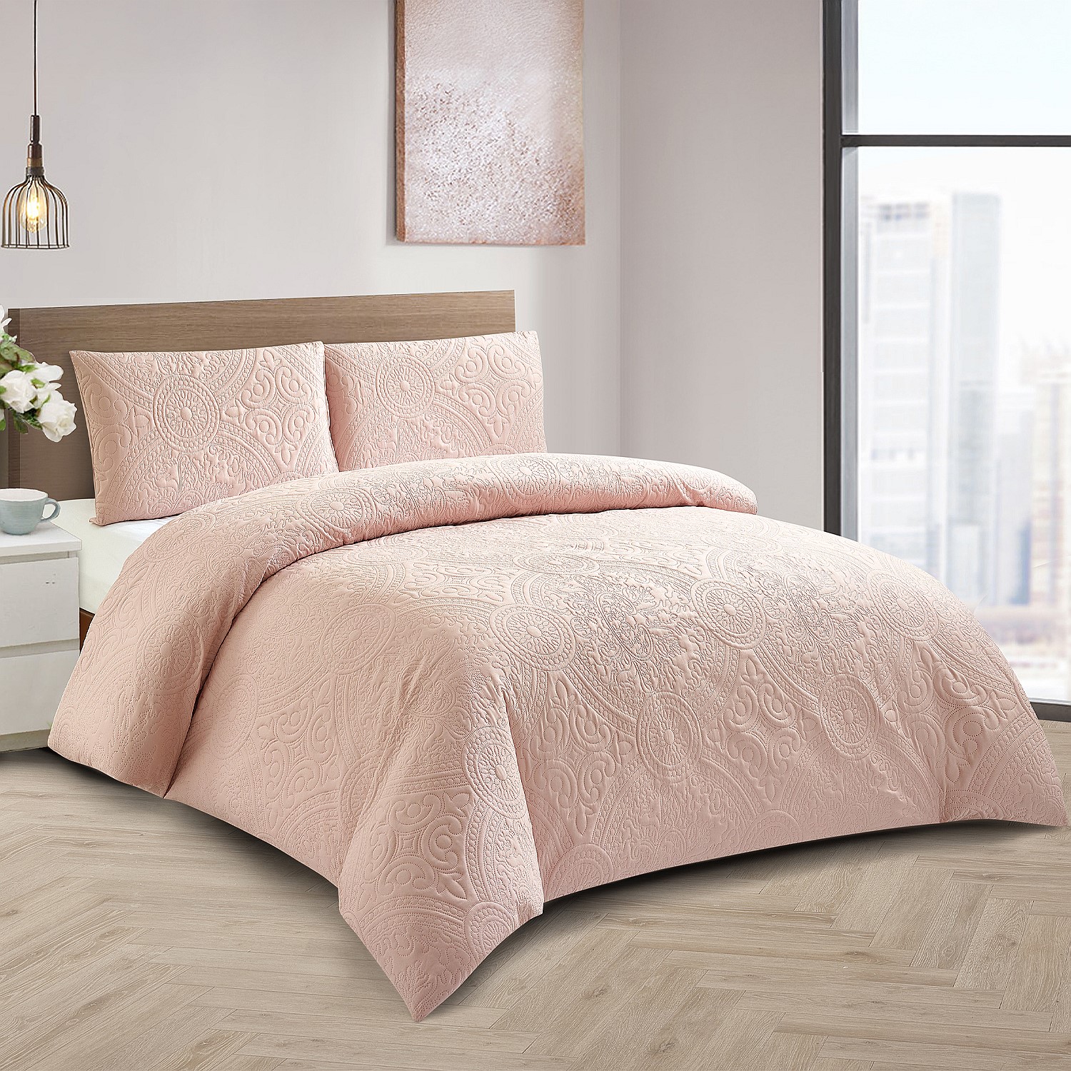Solace - Solace Isla Embossed Duvet Cover Set