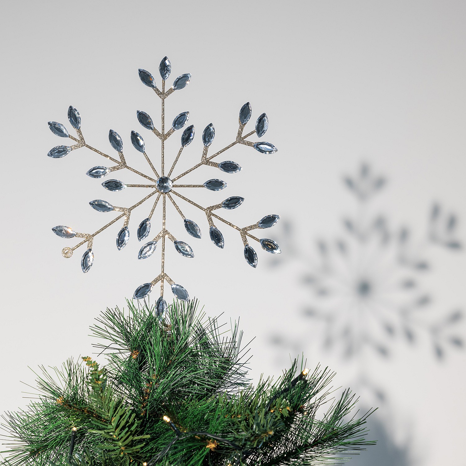 Christmas Wishes - Christmas Wishes Gem Snowflake Tree Topper H35cm