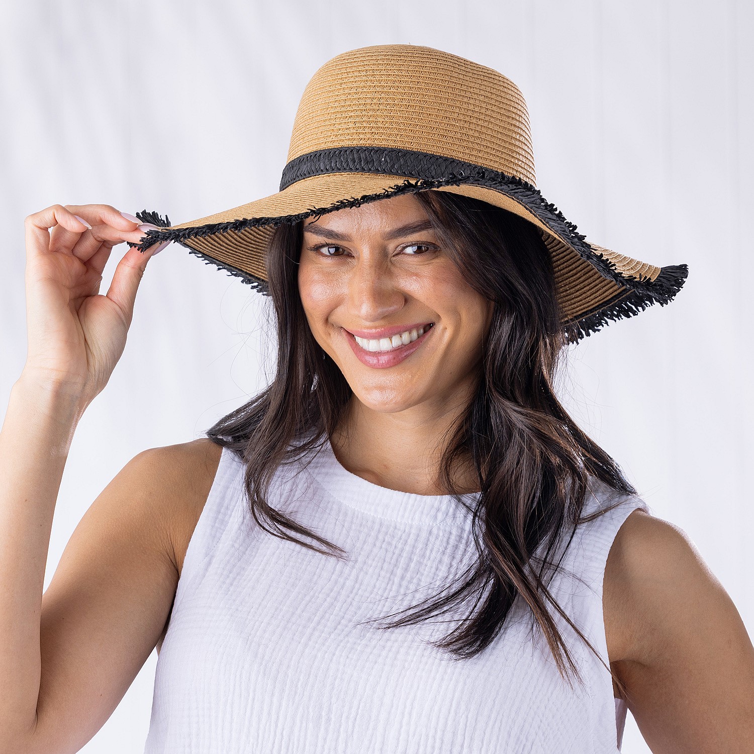 Seaside Supplies - Seaside Supplies Beach Hat With Black Edge