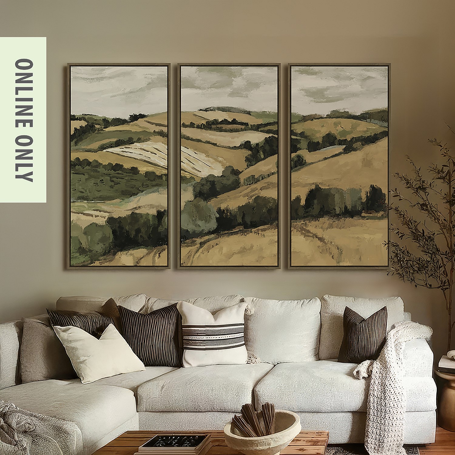 Cove - Cove Arbor Hills Framed Wall Art 3pc Set