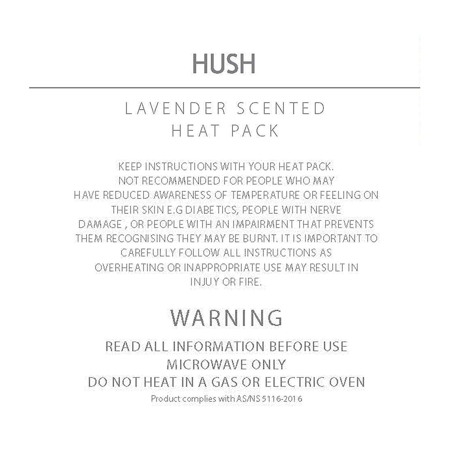 Body & Beauty - Hush Long Heat Pack With Lavender Fill