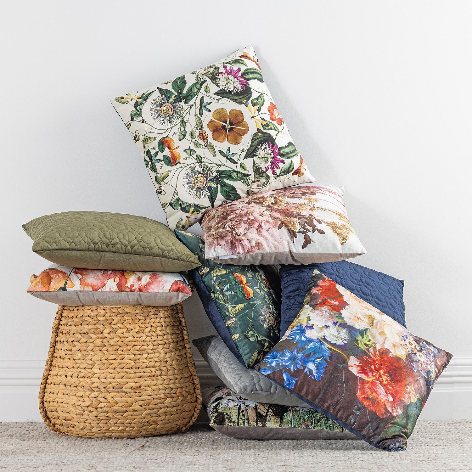 Cushions - Design Republique Verity Printed Stems Cushion
