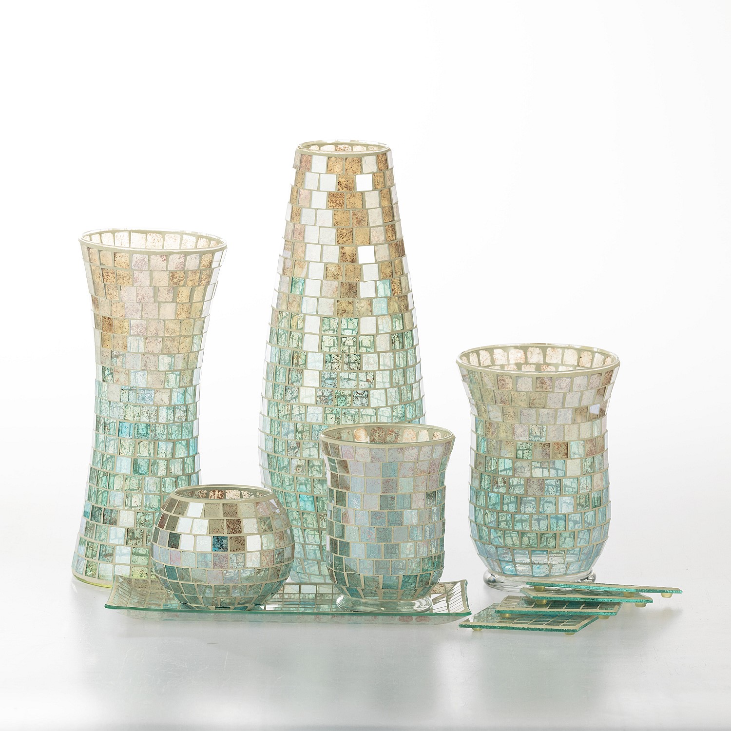 Home Decor - Solace Estelle Mosaic Flute Vase