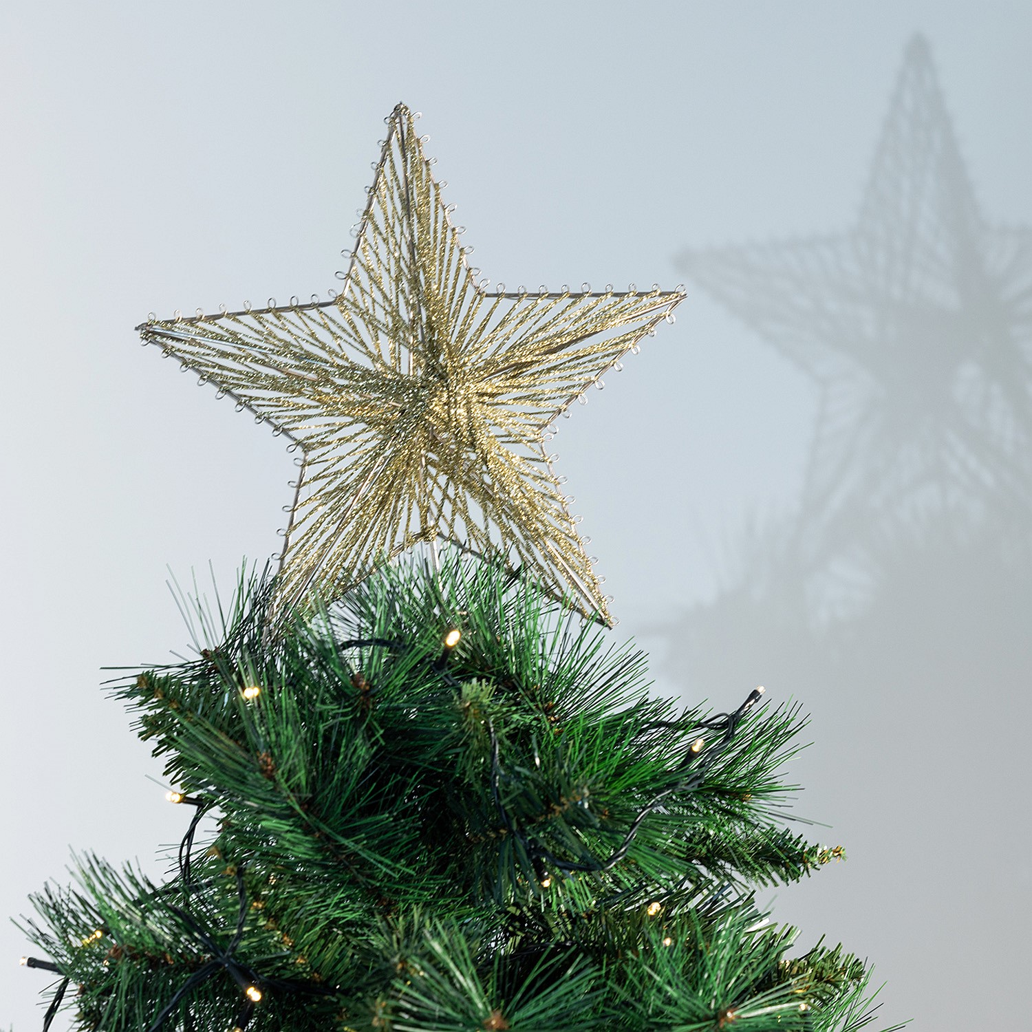 Christmas Wishes - Christmas Wishes Glitter Tree Topper H30cm