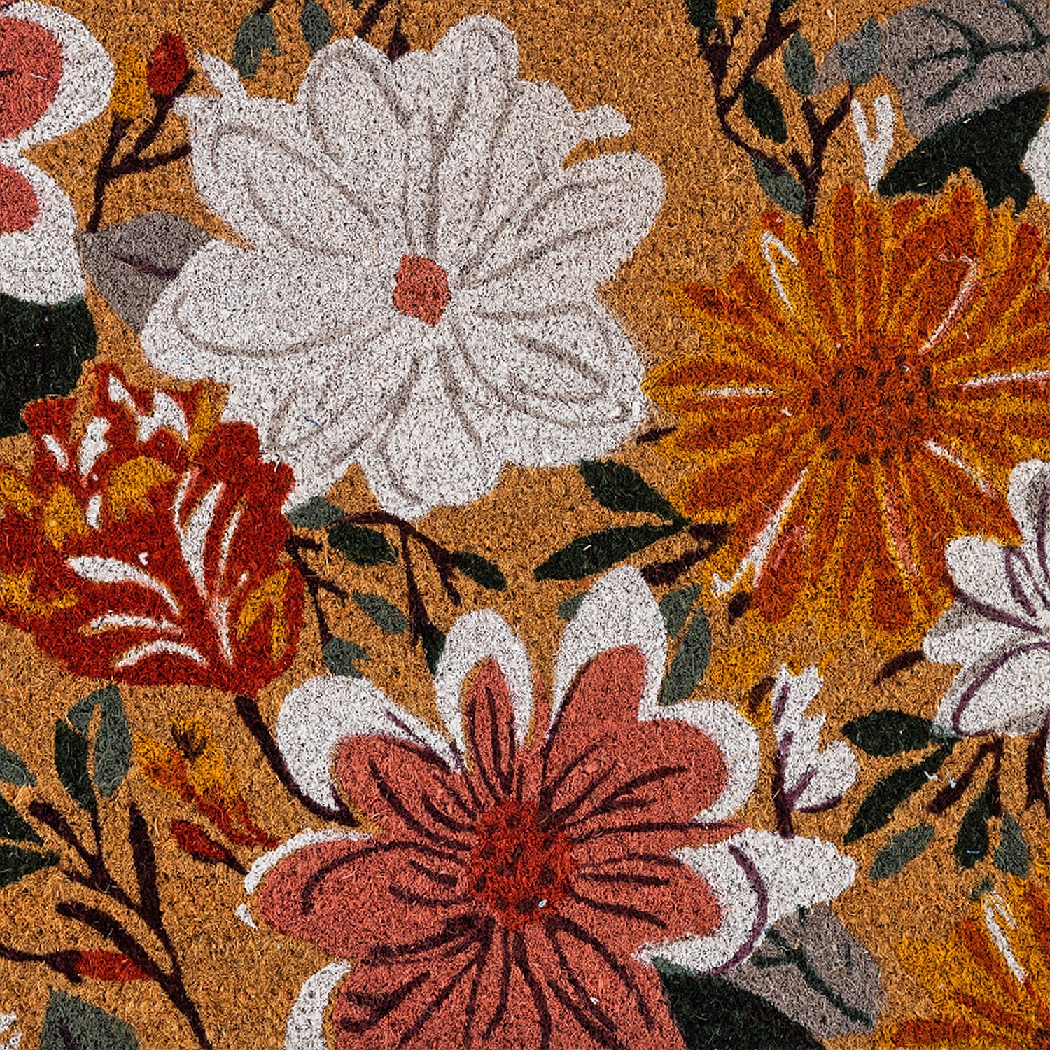 Solace - Solace Gabriel Large Floral Coir Mat