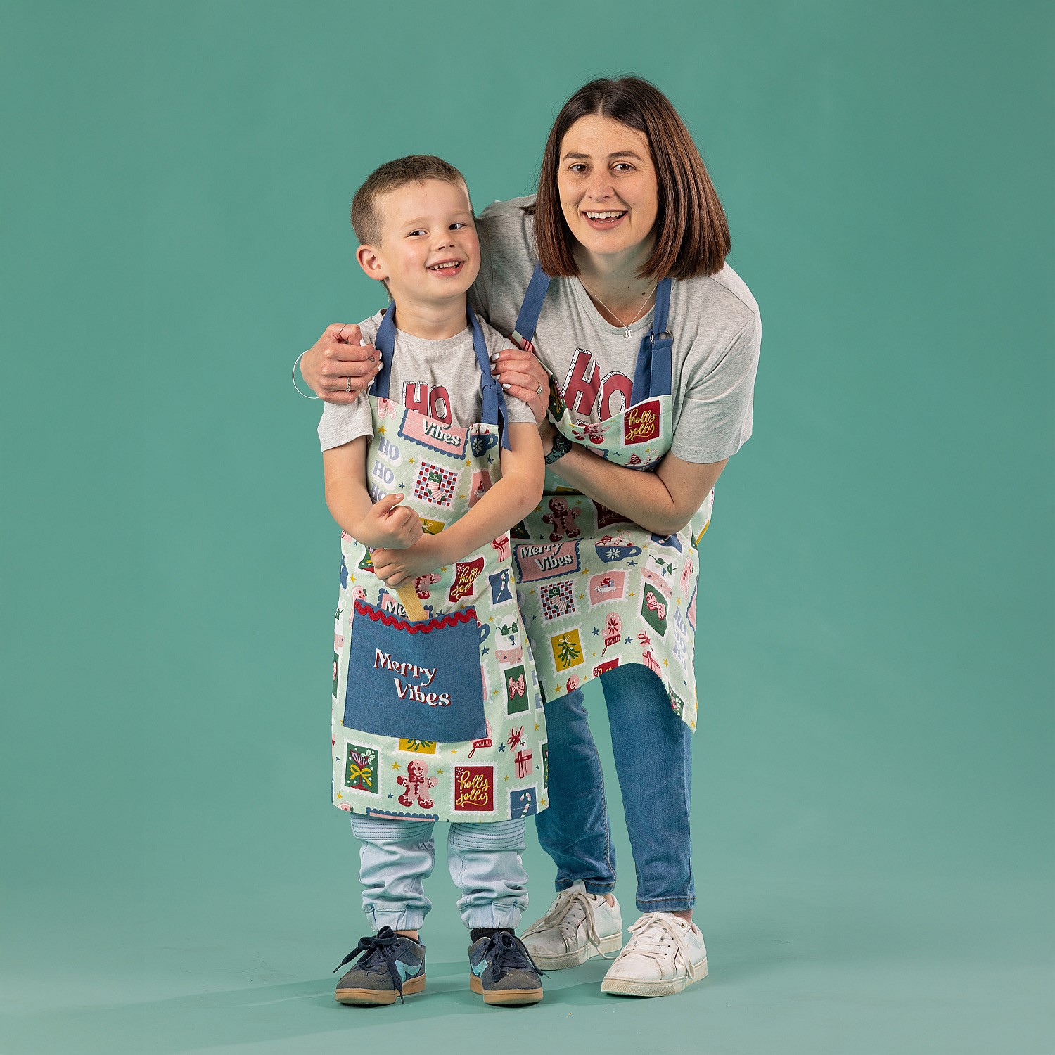 Christmas Wishes - Christmas Wishes Xmas Stamps Adult Apron