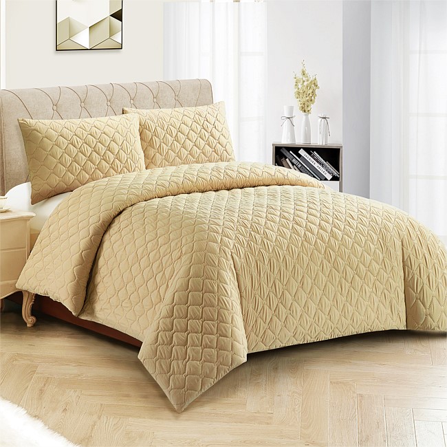Duvet Covers - Solace Kingsley Embossed Duvet Cover Set
