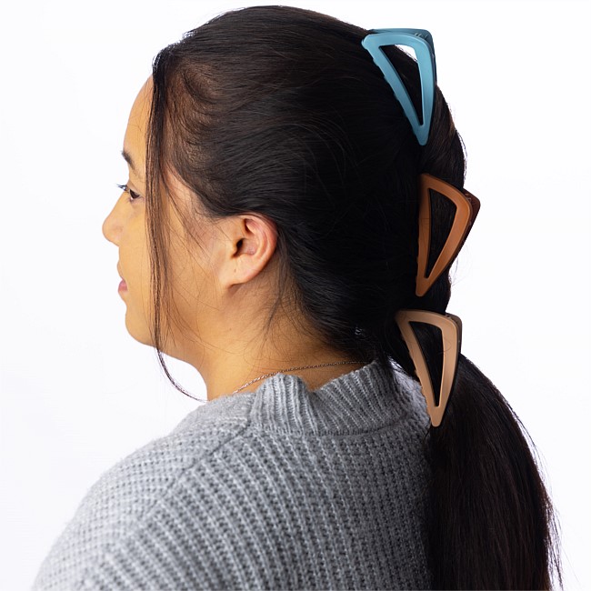 GRACE & GILD TRIANGLE CLAW HAIR CLIP 3PACK