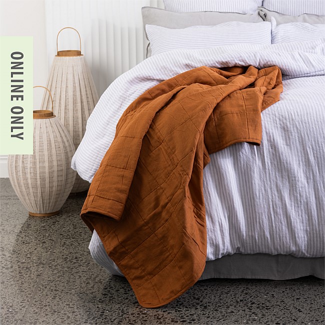 Throws - Ecoanthology Linen Box Quilted Throw
