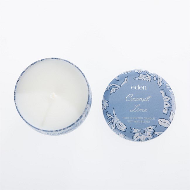 Home Fragrance & Candles - Eden Floral Tin Candle 130g