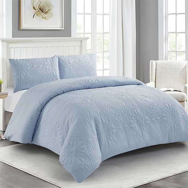 Solace - Solace Cara Embossed Duvet Cover Set