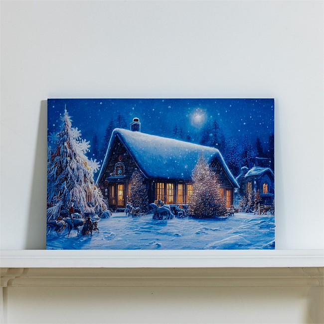 Christmas Wishes - Christmas Wishes Winter Christmas Home LED Wall Art