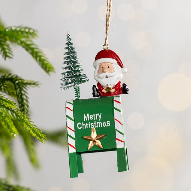 Christmas Wishes - Christmas Wishes Metal Santa On Letterbox Hanging ...