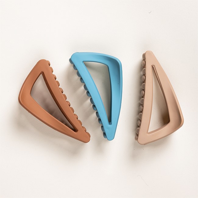 GRACE & GILD TRIANGLE CLAW HAIR CLIP 3PACK