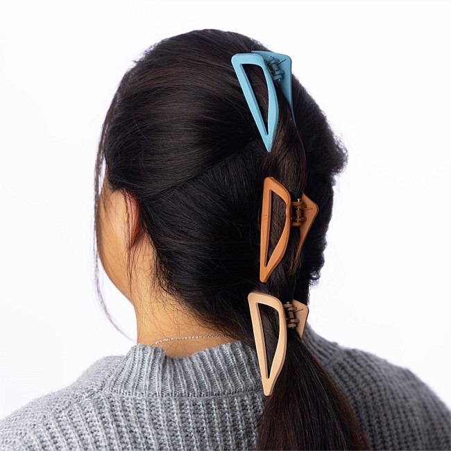 GRACE & GILD TRIANGLE CLAW HAIR CLIP 3PACK